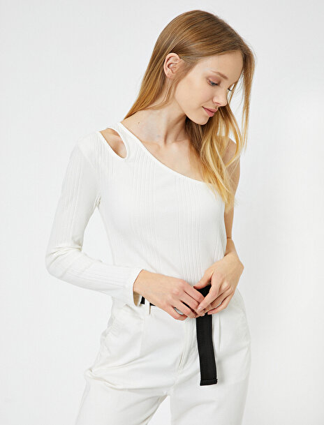 Koton Ole Genç Kız Omuz Detaylı T-Shirt