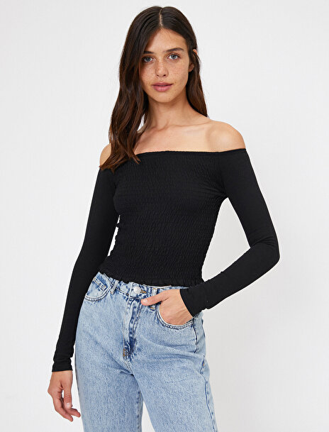 Koton Ole Genç Kız Omzu Açık T-Shirt