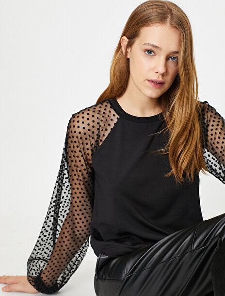 Koton Kadın Puantiyeli T-Shirt