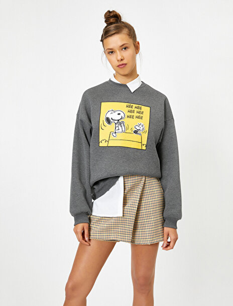 Koton Kadın Snoopy Lisanslı Yazılı Baskılı Sweatshirt Koton Kadın Snoopy Lisanslı Yazılı Baskılı Sweatshirt