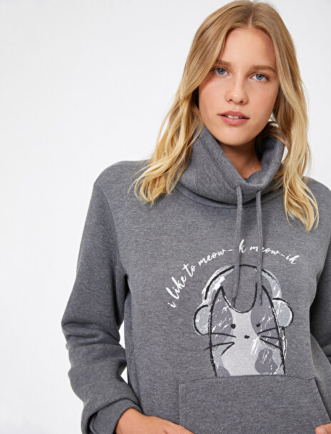 Koton Kadın Koton Love Sweatshirt