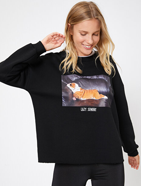 Koton Kadın Koton Love Sweatshirt