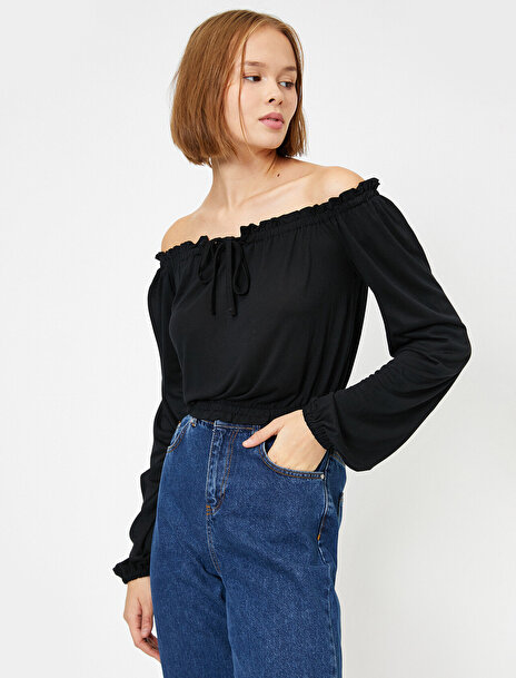 Koton Kadın Omzu Açık T-Shirt