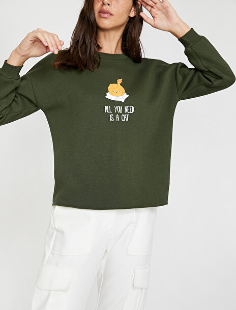 Koton Kadın Koton Love Sweatshirt Koton Kadın Koton Love Sweatshirt