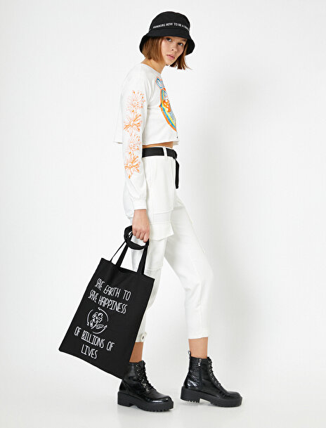 Koton Kadın Yazılı Baskılı Çanta