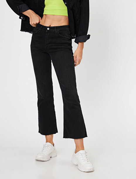 Koton Kadın Pamuklu Victoria Jean - İspanyol Paça Pantolon