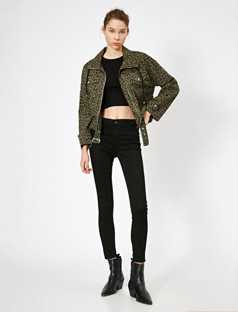 Koton Kadın Carmen Jean - Yüksek Bel Dar Kesim Dar Paça Pantolon