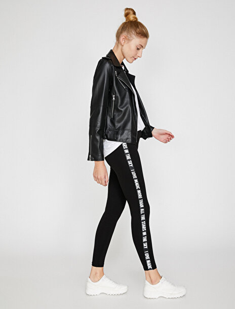 Koton Ole Genç Kız Yazılı Baskılı Tayt