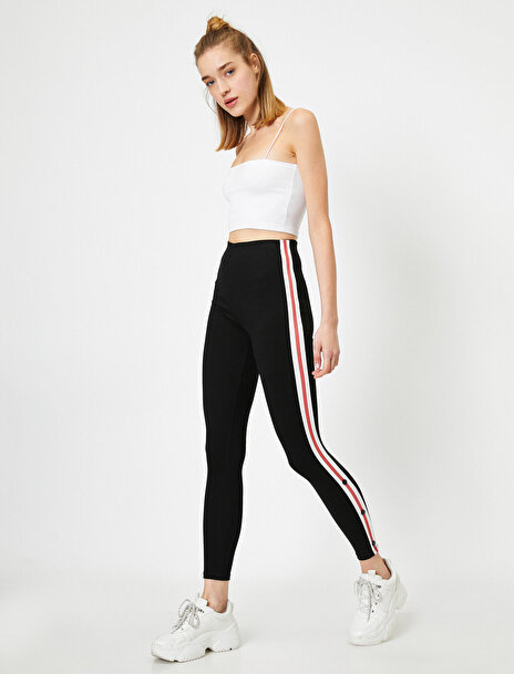 Koton Kadın Çizgili Tayt