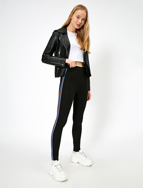 Koton Kadın Çizgili Tayt