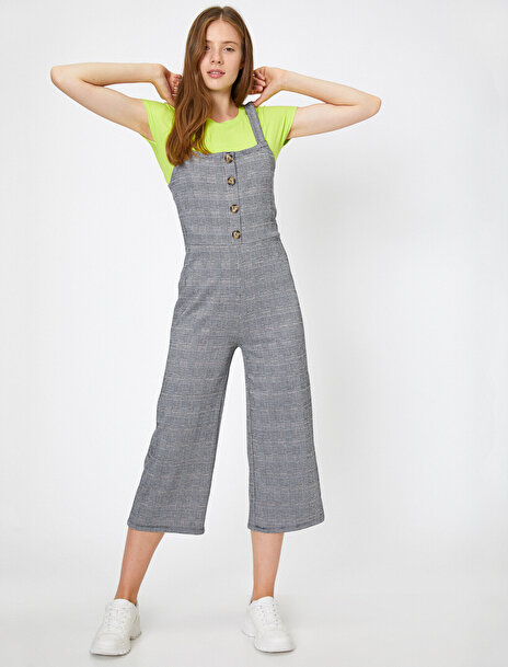 Koton Ole Genç Kız Kareli Tulum