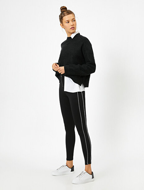 Koton Ole Genç Kız Fermuar Detaylı Tayt Koton Ole Genç Kız Fermuar Detaylı Tayt