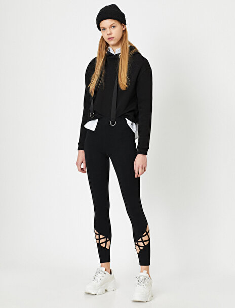 Koton Kadın Paça Detaylı Tayt