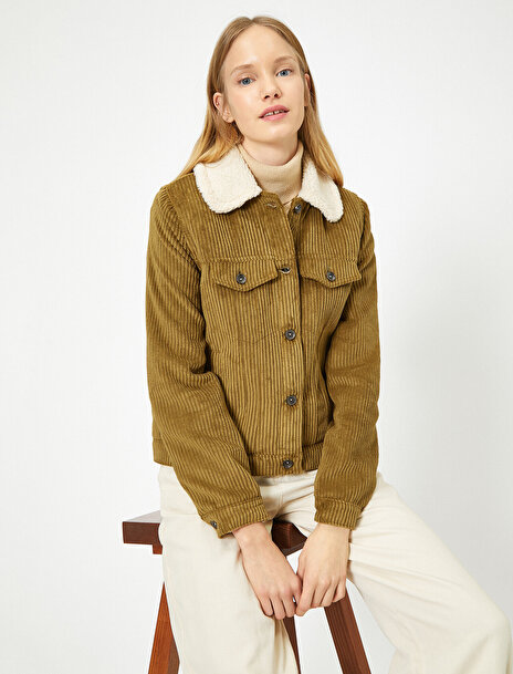 Koton Kadın Yakası Ve İçi Suni Kürk Detaylı Mont