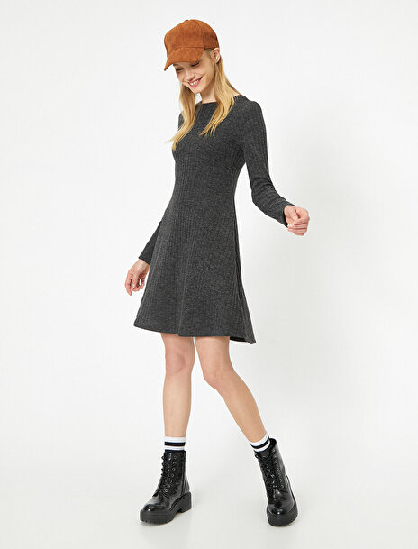 Koton Ole Genç Kız Bisiklet Yaka Elbise