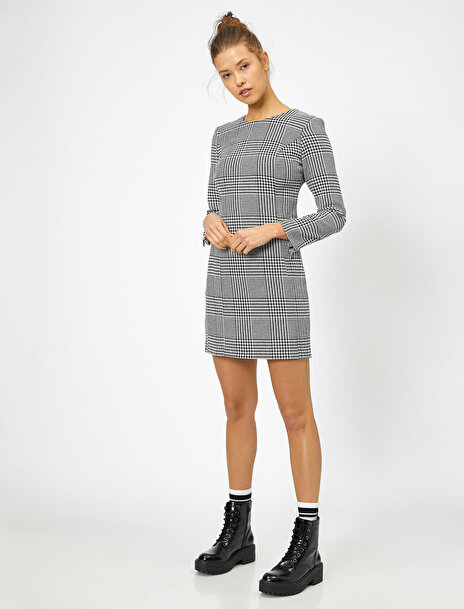 Koton Kadın Kareli Elbise