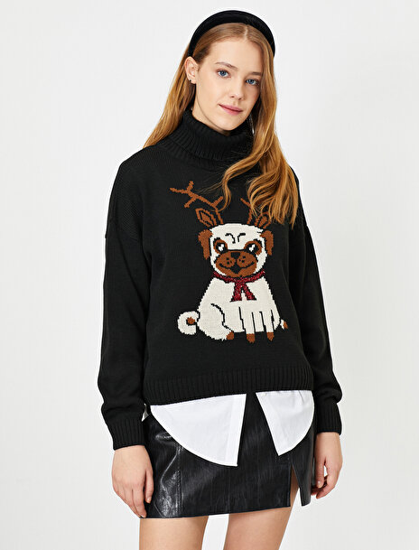 Koton Ole Genç Kız Boğazlı Triko Kazak Koton Ole Genç Kız Boğazlı Triko Kazak