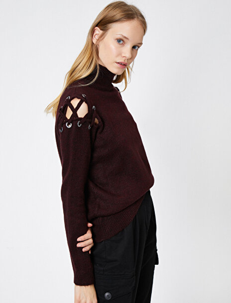 Koton Kadın Kuş Gözü Detaylı Triko Kazak