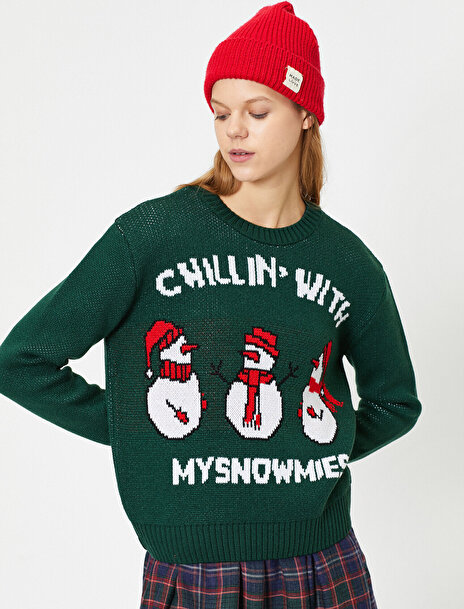 Koton Kadın Yilbasi Temali Triko Kazak