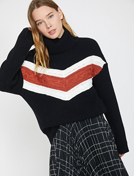 Koton Kadın Boğazlı Triko Kazak