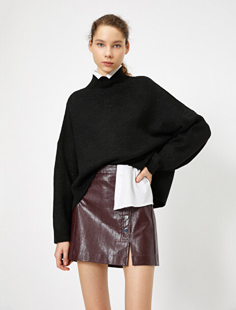 Koton Kadın Sim Detaylı Triko Kazak