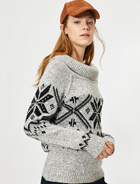 Koton Ole Genç Kız İşlemeli Triko Kazak