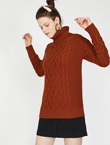 Koton Ole Genç Kız Boğazlı Triko Kazak Koton Ole Genç Kız Boğazlı Triko Kazak