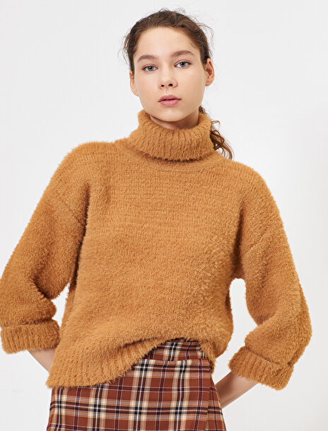 Koton Ole Genç Kız Boğazlı Triko Kazak Koton Ole Genç Kız Boğazlı Triko Kazak