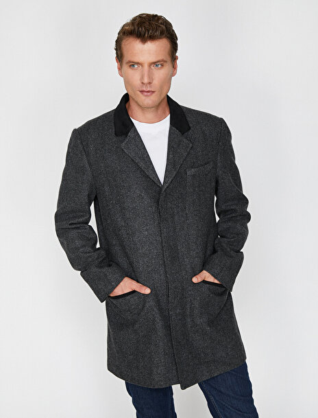 Koton Erkek Cep Detaylı Kaban