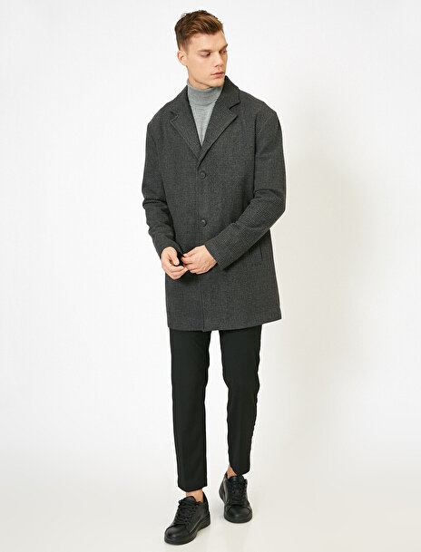 Koton Erkek Kareli Kaban