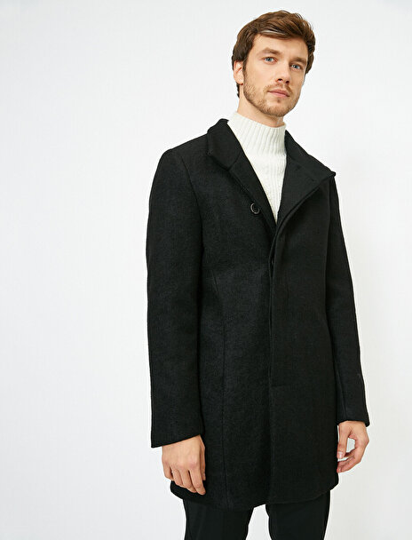 Koton Erkek Düğme Detaylı Kaban