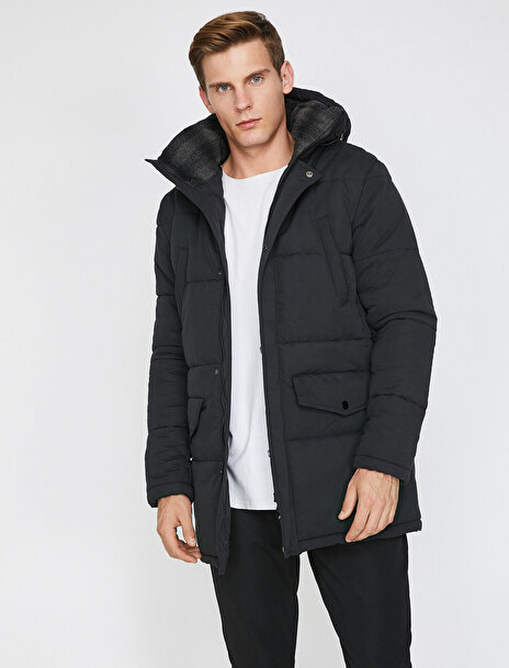 Koton Erkek Kapüşonlu Şişme Kaban Koton Erkek Kapüşonlu Şişme Kaban