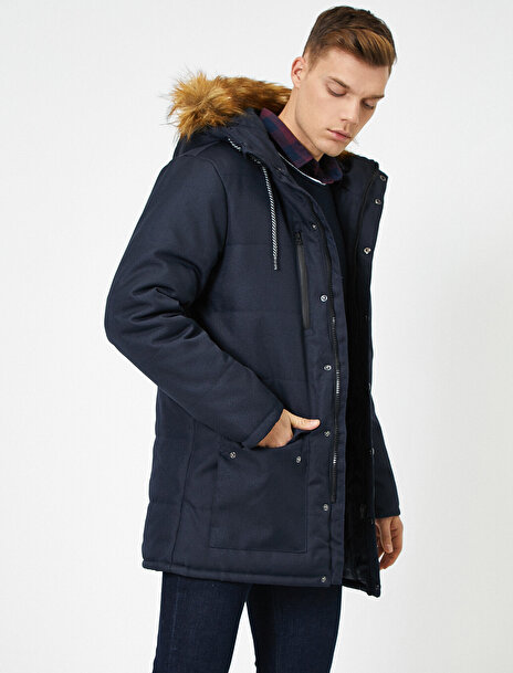 Koton Erkek Kapüşonlu Şişme Kaban Koton Erkek Kapüşonlu Şişme Kaban