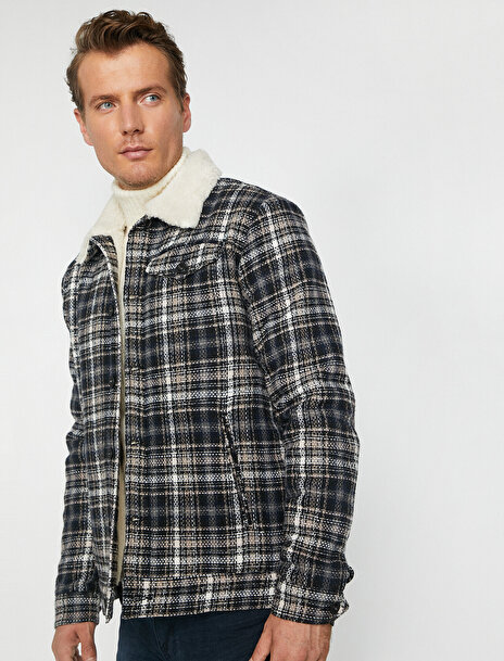 Koton Erkek Kareli Mont