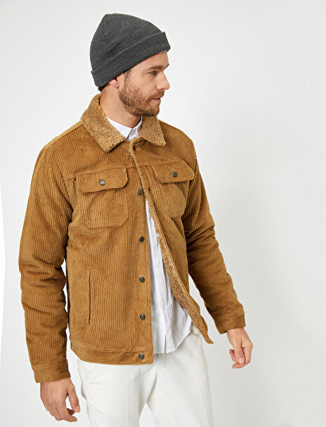 Koton Erkek Yakası ve İçi Suni Kürklü Mont