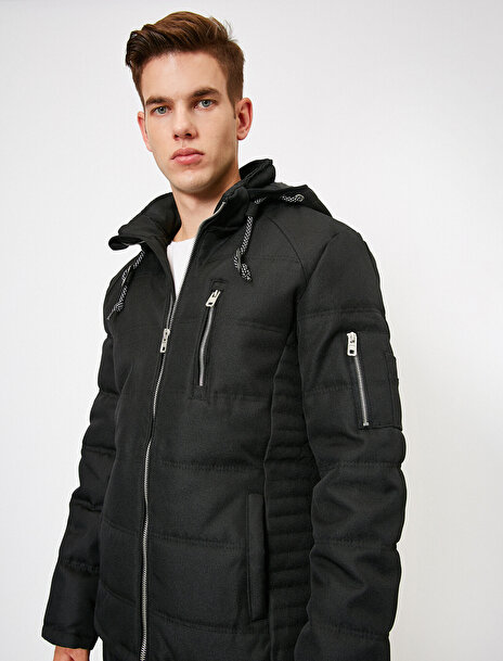 Koton Erkek Kapüşonlu Şişme Mont