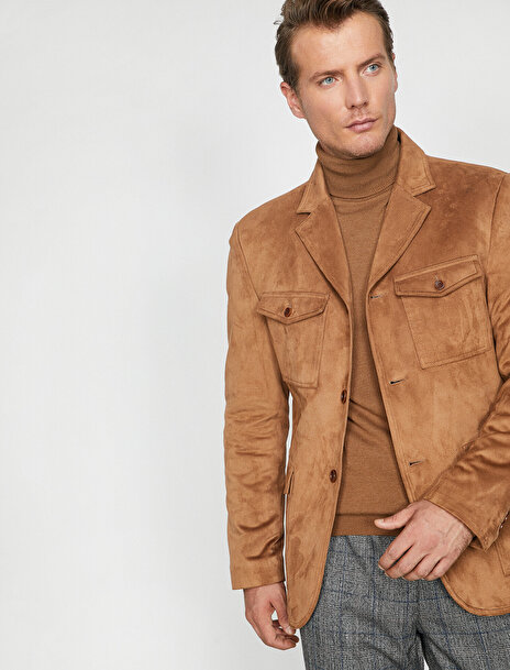 Koton Erkek Süet Görünümlü Mont