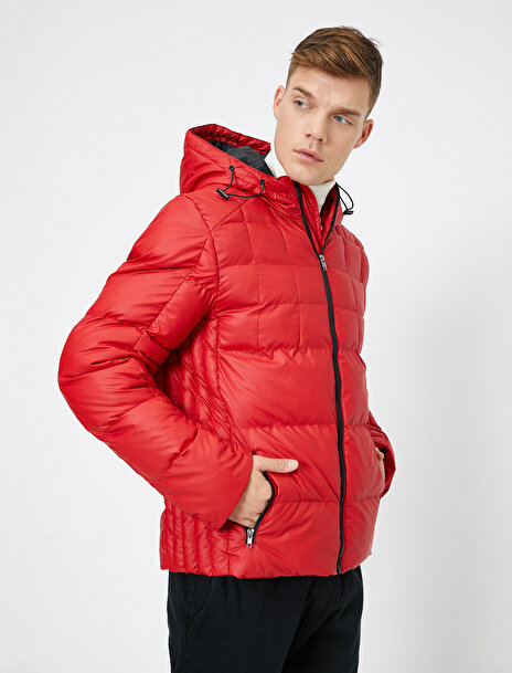 Koton Erkek Kapüşonlu Şişme Mont