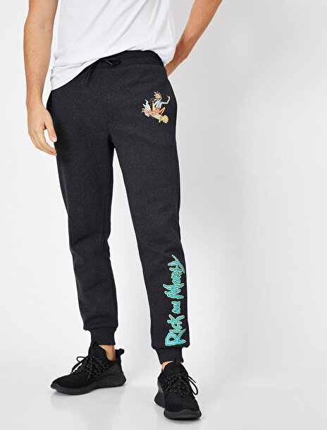 Koton Erkek Rick and Morty Lisanslı Baskılı Jogger Eşofman Altı