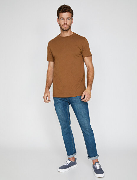 Koton Erkek Straight Fit Kot Pantolon - Mark Jean