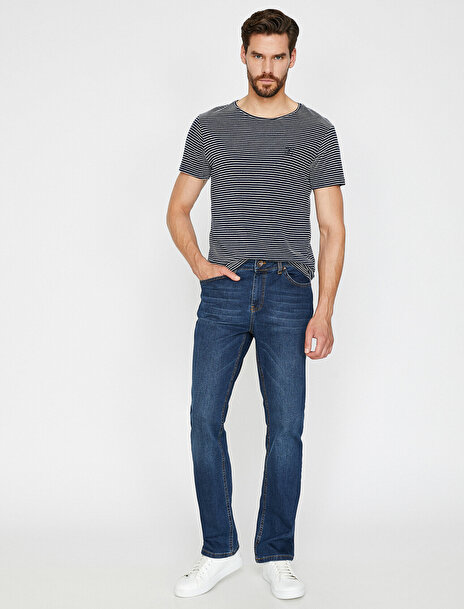 Koton Erkek Mark Straight Fit Jean Pantolon