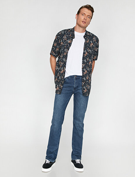 Koton Erkek Regular Fit Kot Pantolon - Robert Jean Koton Erkek Regular Fit Kot Pantolon - Robert Jean