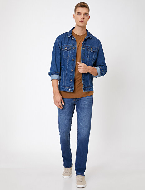 Koton Erkek Regular Fit Kot Pantolon - Robert Jean Koton Erkek Regular Fit Kot Pantolon - Robert Jean