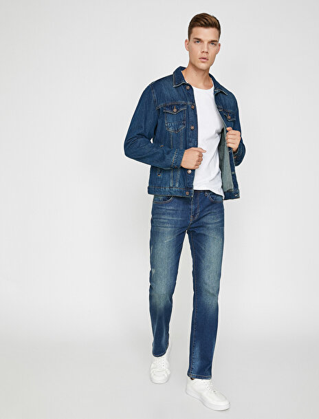 Koton Erkek Regular Fit Kot Pantolon - Robert Jean Koton Erkek Regular Fit Kot Pantolon - Robert Jean