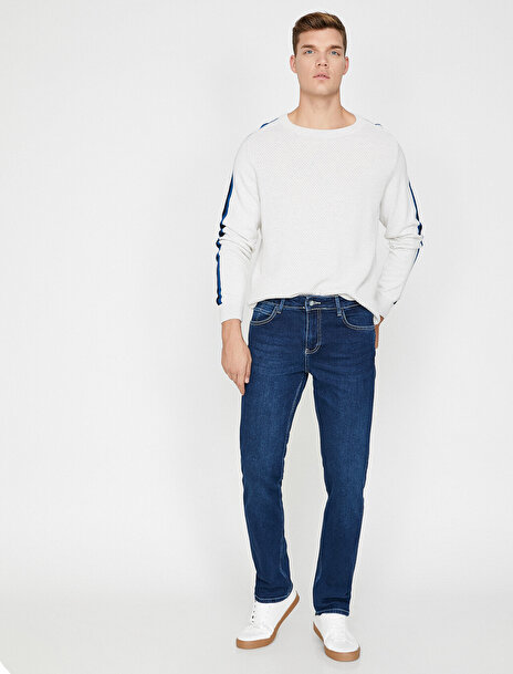 Koton Erkek Straight Fit Kot Pantolon - Mark Jean