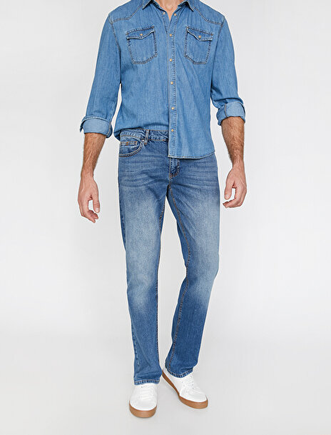 Koton Erkek Regular Fit Kot Pantolon - Robert Jean Koton Erkek Regular Fit Kot Pantolon - Robert Jean
