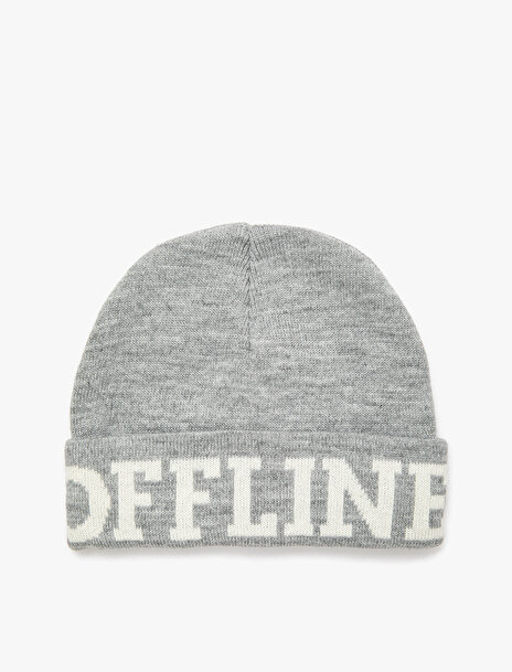 Koton Erkek Yazılı Baskılı Bere