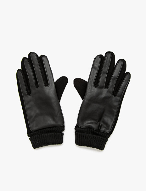 Koton Erkek Deri Görünümlü Eldiven