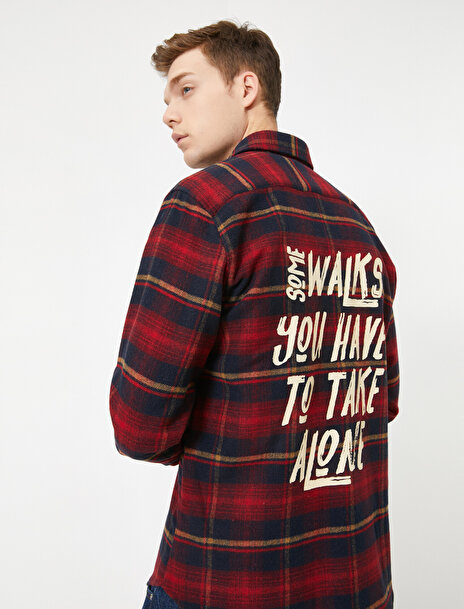 Koton Erkek Cepli Klasik Yaka Uzun Kollu Kareli Gömlek Koton Erkek Cepli Klasik Yaka Uzun Kollu Kareli Gömlek