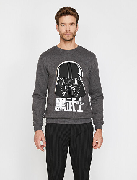 Koton Erkek Star Wars Lisanslı Yazılı Baskılı Sweatshirt